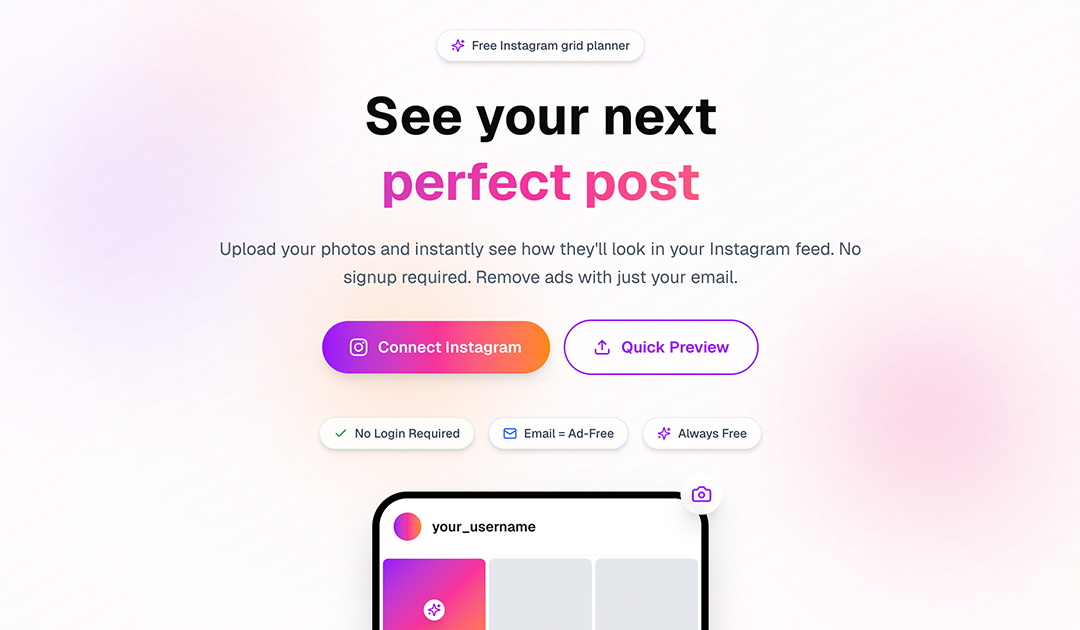 Quick Preview - Instagram Grid Preview | MyGridPlanner